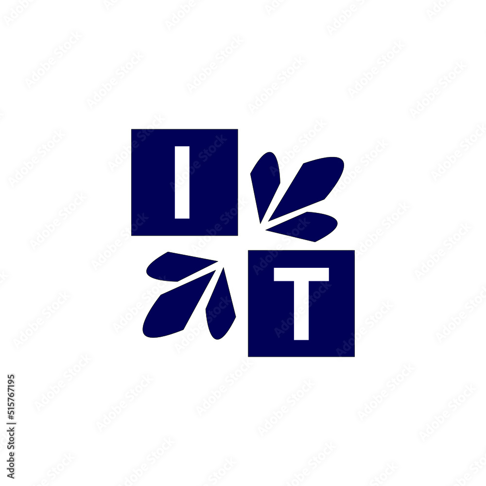 Simple rectangle and modern IT letter art, symbol, logo design for your ...