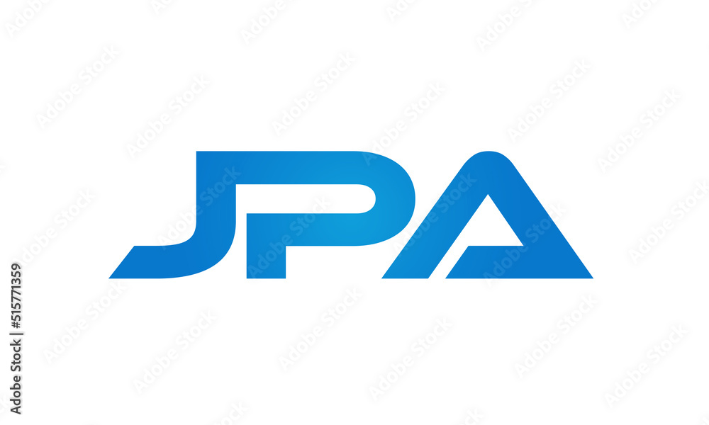 Connected Jpa Letters Logo Design Linked Chain Logo Concept Stock Vector Adobe Stock