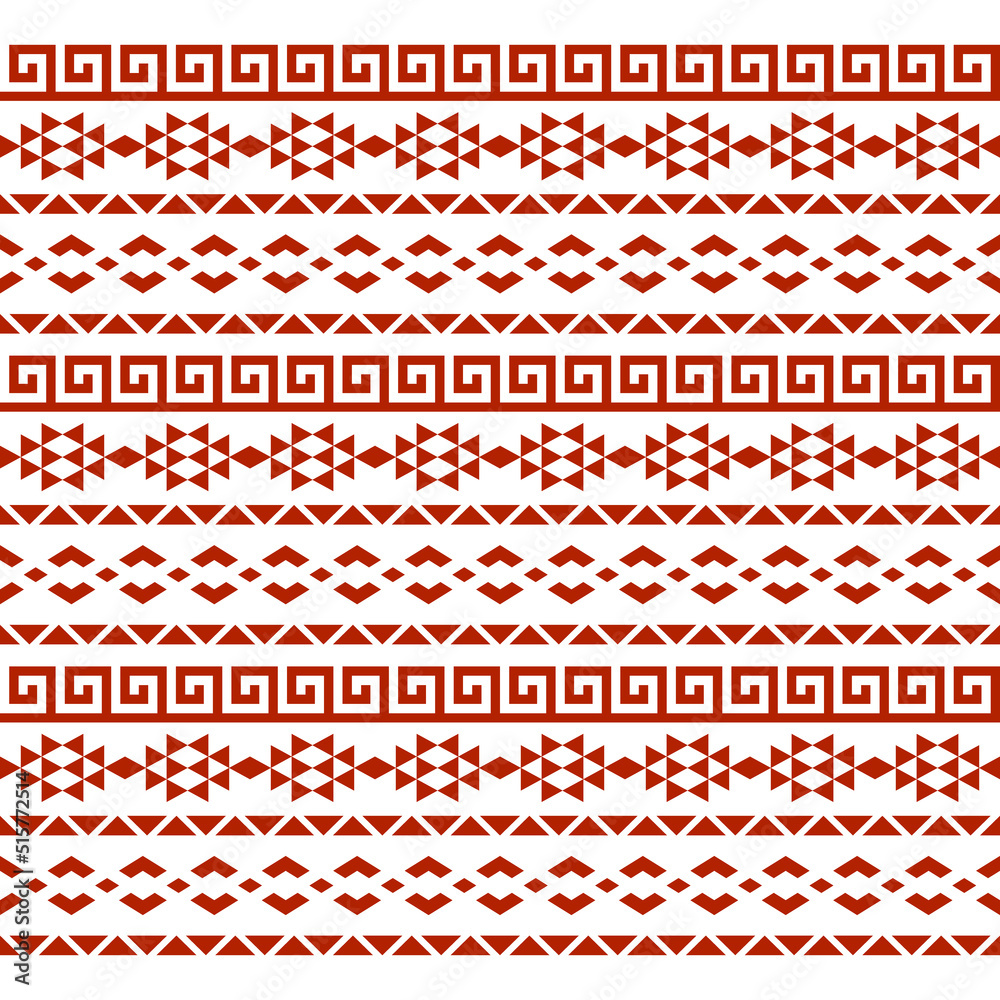 Polynesian Maori aztec tribal seamless pattern. Background for fabric ...