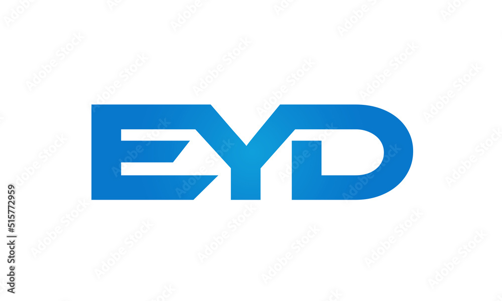 Vetor de Connected EYD Letters logo Design Linked Chain logo Concept do ...