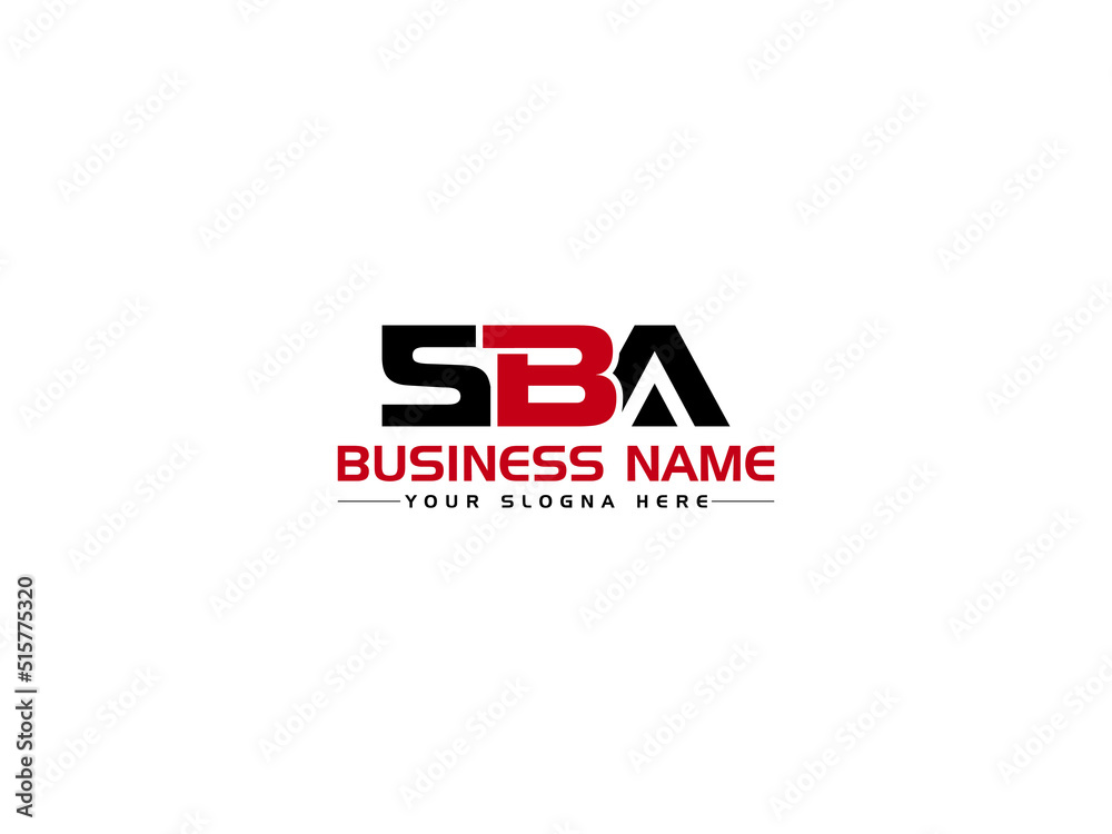 Letter SBA Logo Icon Vector, Creative SB s b a Logo Letter Vector Image ...