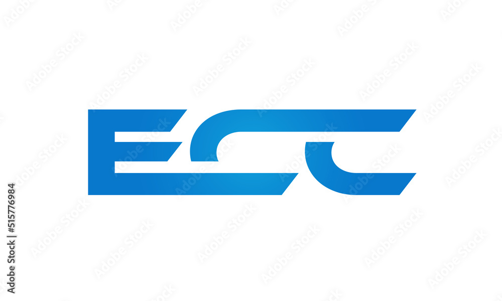 Connected ECC Letters logo Design Linked Chain logo Concept Stock ...