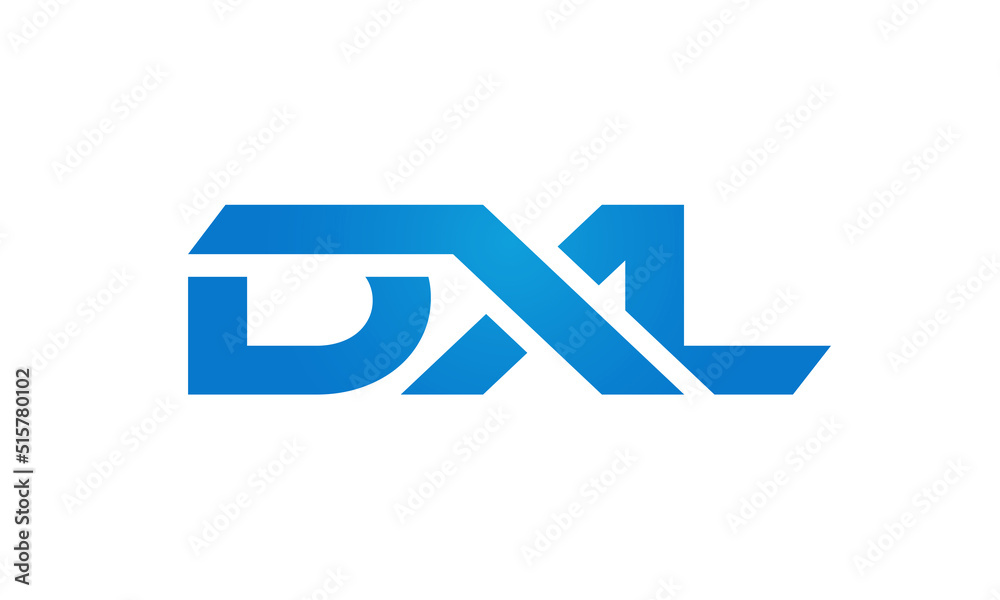 Connected DXL Letters logo Design Linked Chain logo Concept Stock ...