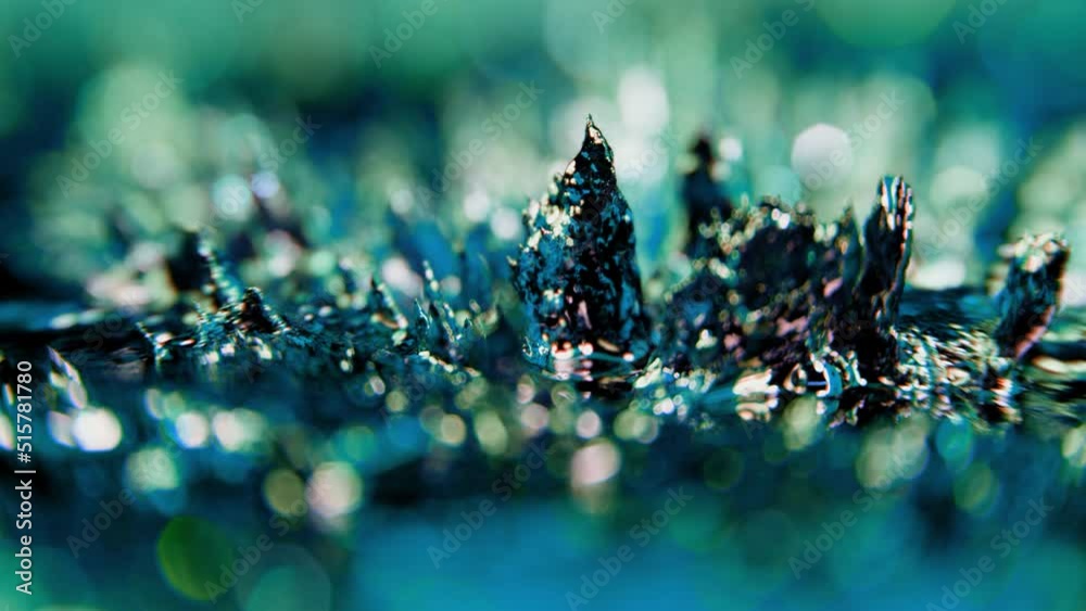 Magnetic Strikes moved by magnet force, Fluid art painting video ...