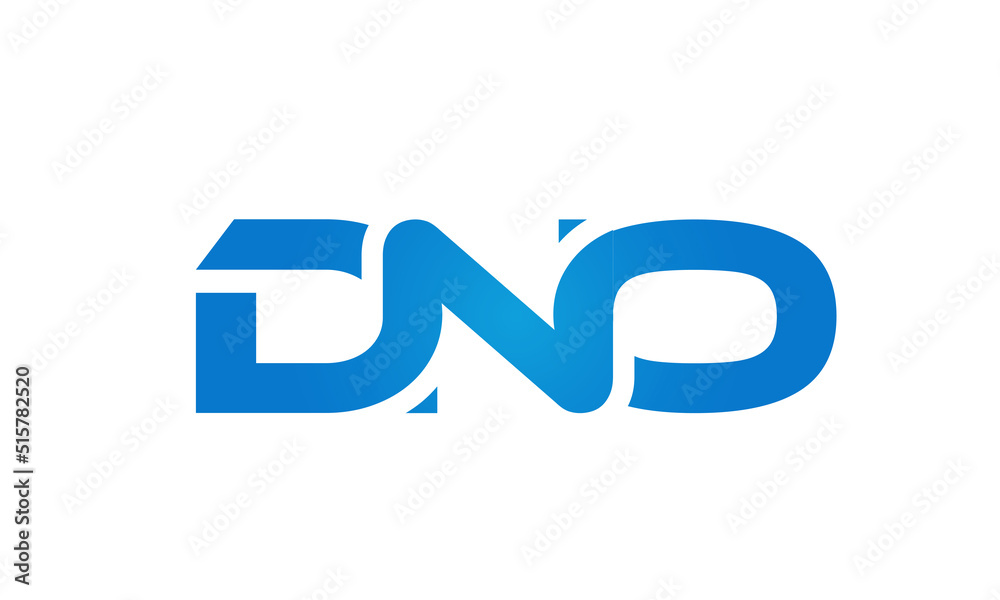 Connected DNO Letters logo Design Linked Chain logo Concept 素材庫向量圖 ...