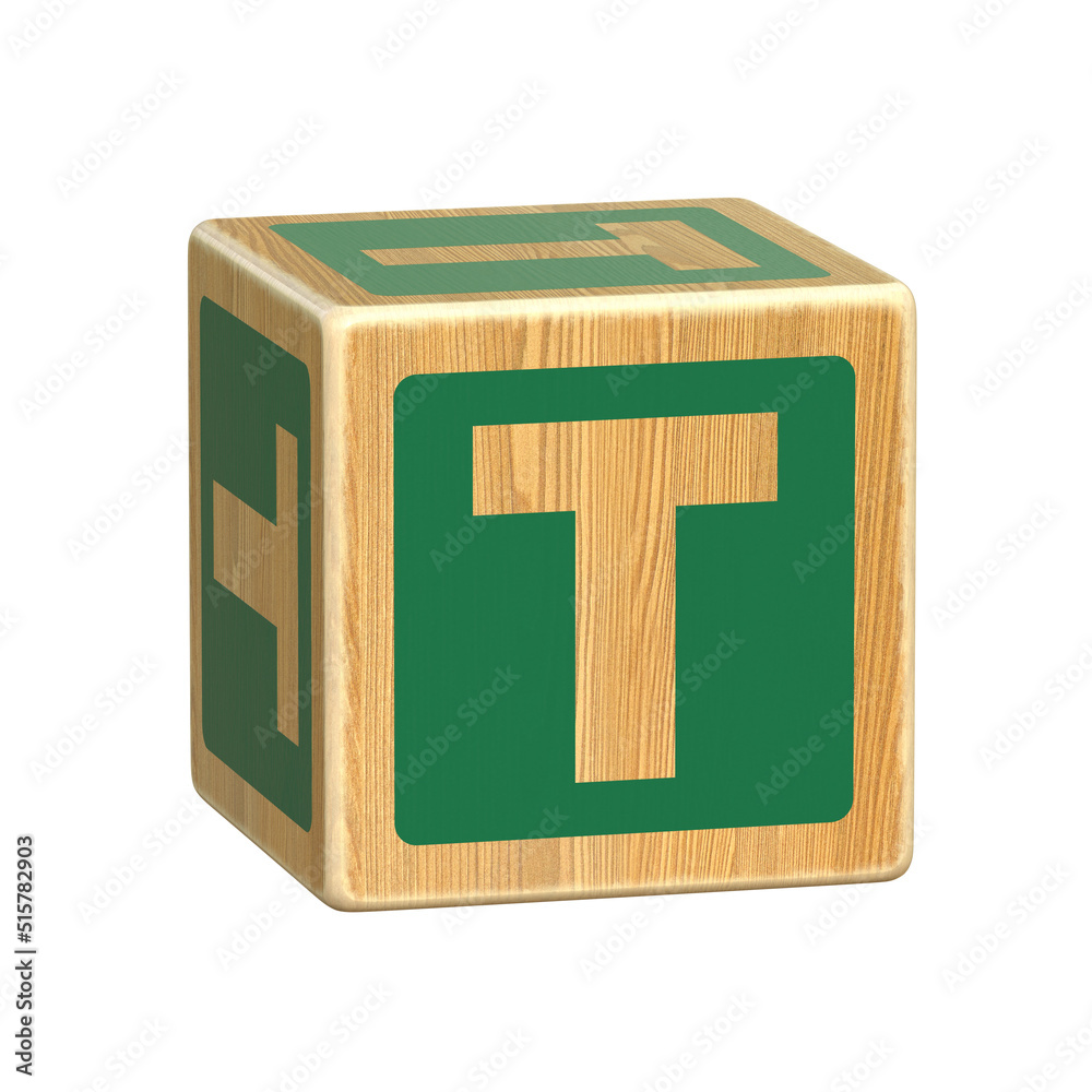 Letter T, Wooden Blocks font for Toddlers, Wood Alphabet Blocks, ABC ...