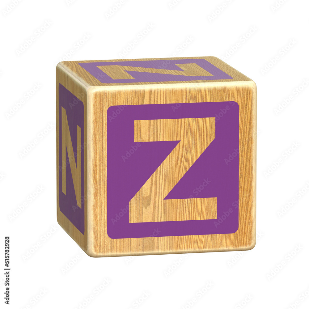 Poster Letter Z, Wooden Blocks font for Toddlers, Wood Alphabet Blocks ...