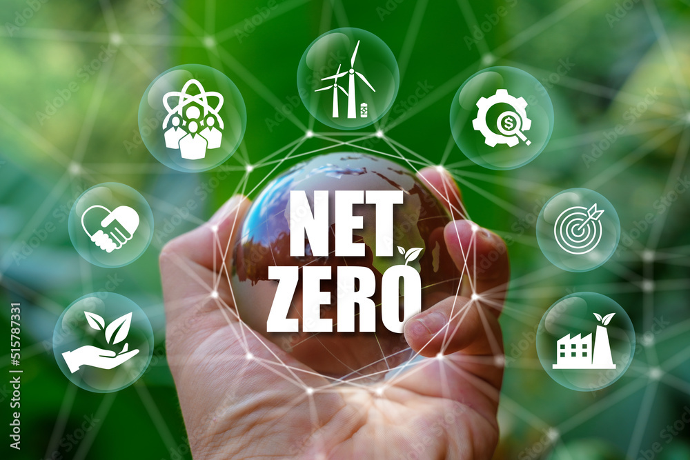 Photo Net Zero and Carbon Neutral Concepts Net Zero Emissions Goals ...