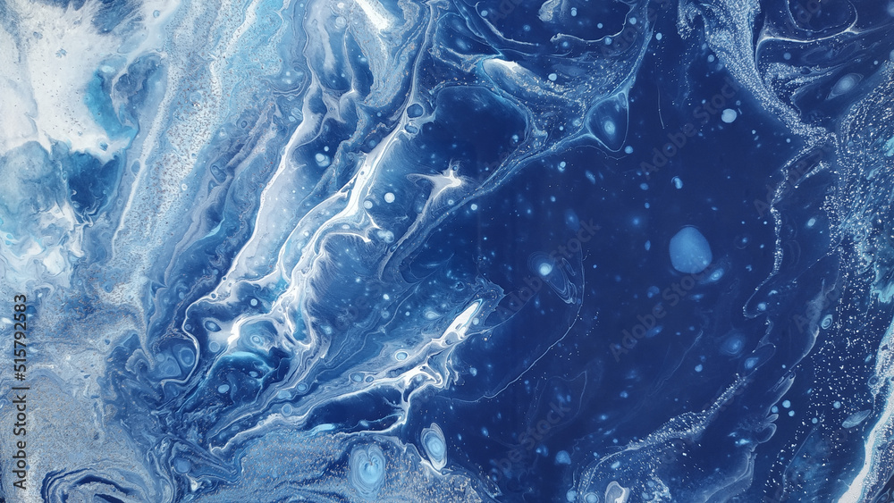 blue fluid texture Background with abstract paint mixing effect Liquid ...
