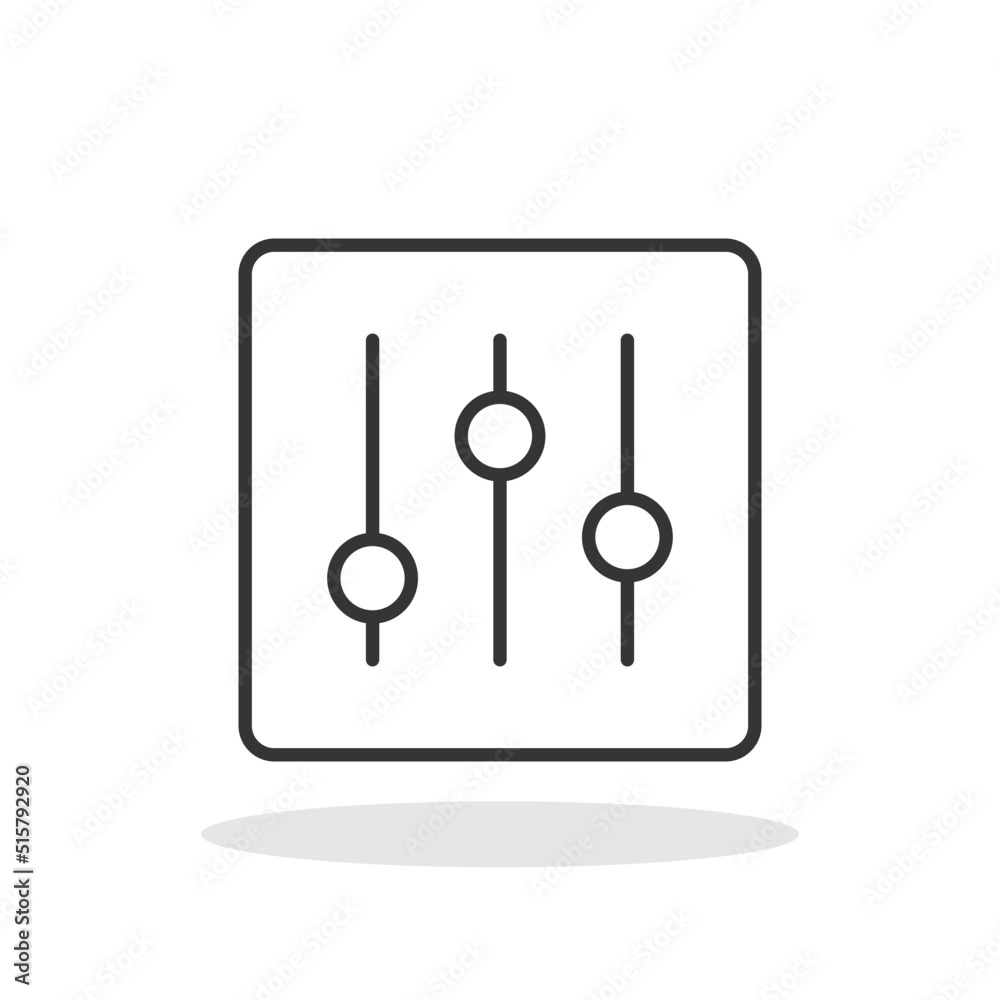 Adjustment icon in trendy flat style. Adjusting symbol for your web ...