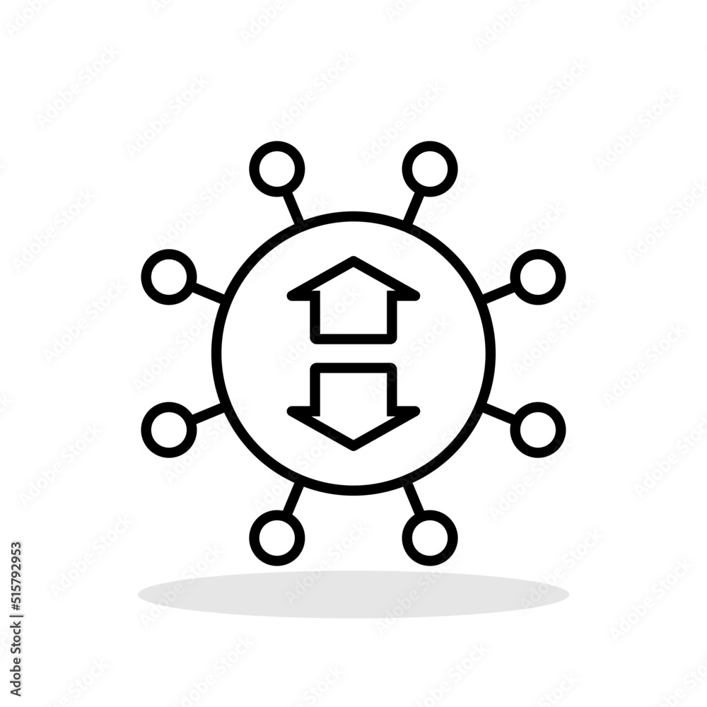 Vetor de Control icon in trendy flat style. Controling symbol for your ...