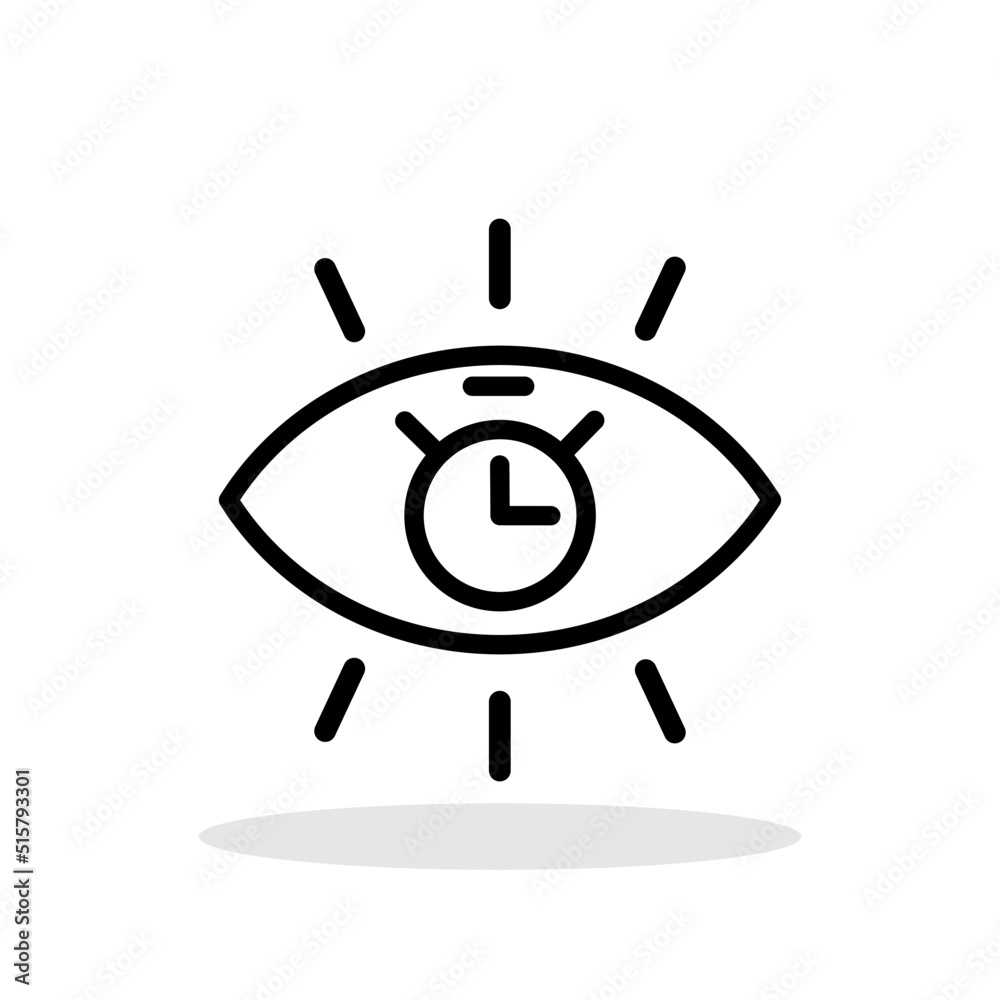 View time icon in trendy flat style. Time of viewing symbol for your ...
