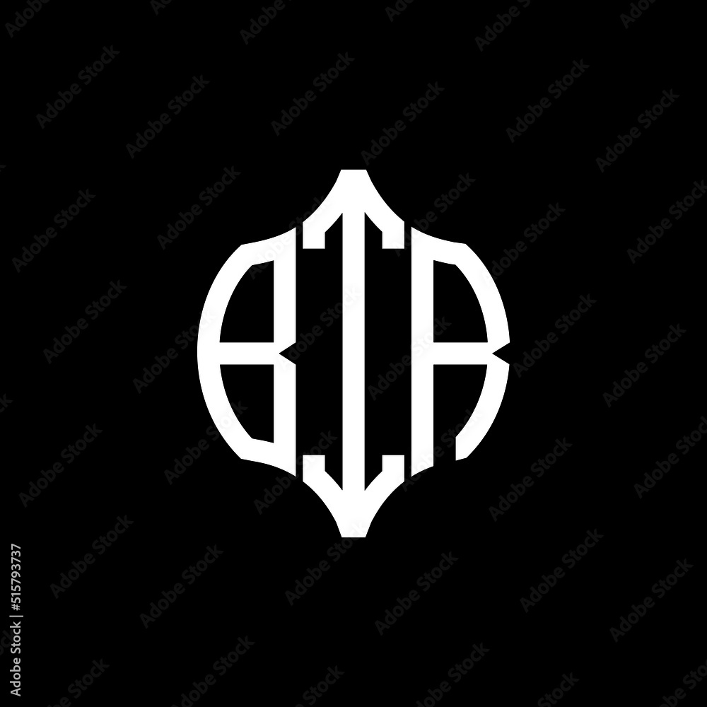 BIR letter logo. BIR best black background vector image. BIR Monogram ...