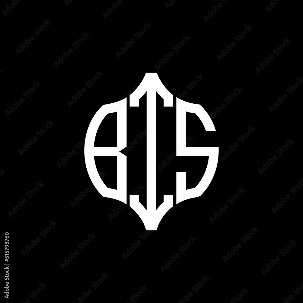 BIS letter logo. BIS best black background vector image. BIS Monogram ...