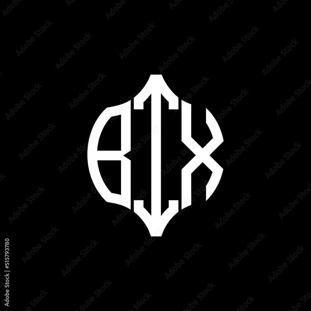 BIX letter logo. BIX best black background vector image. BIX Monogram ...