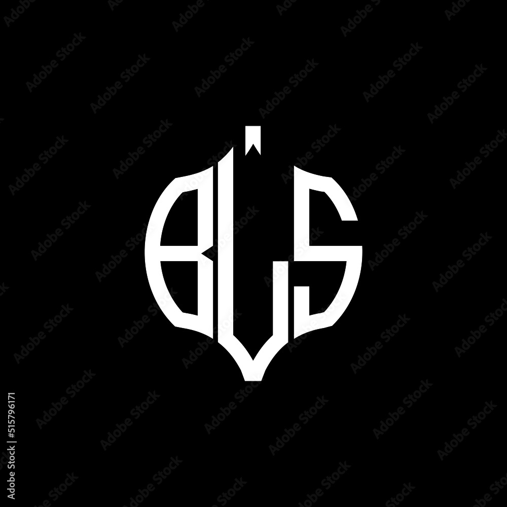 BLS letter logo. BLS best black background vector image. BLS Monogram ...