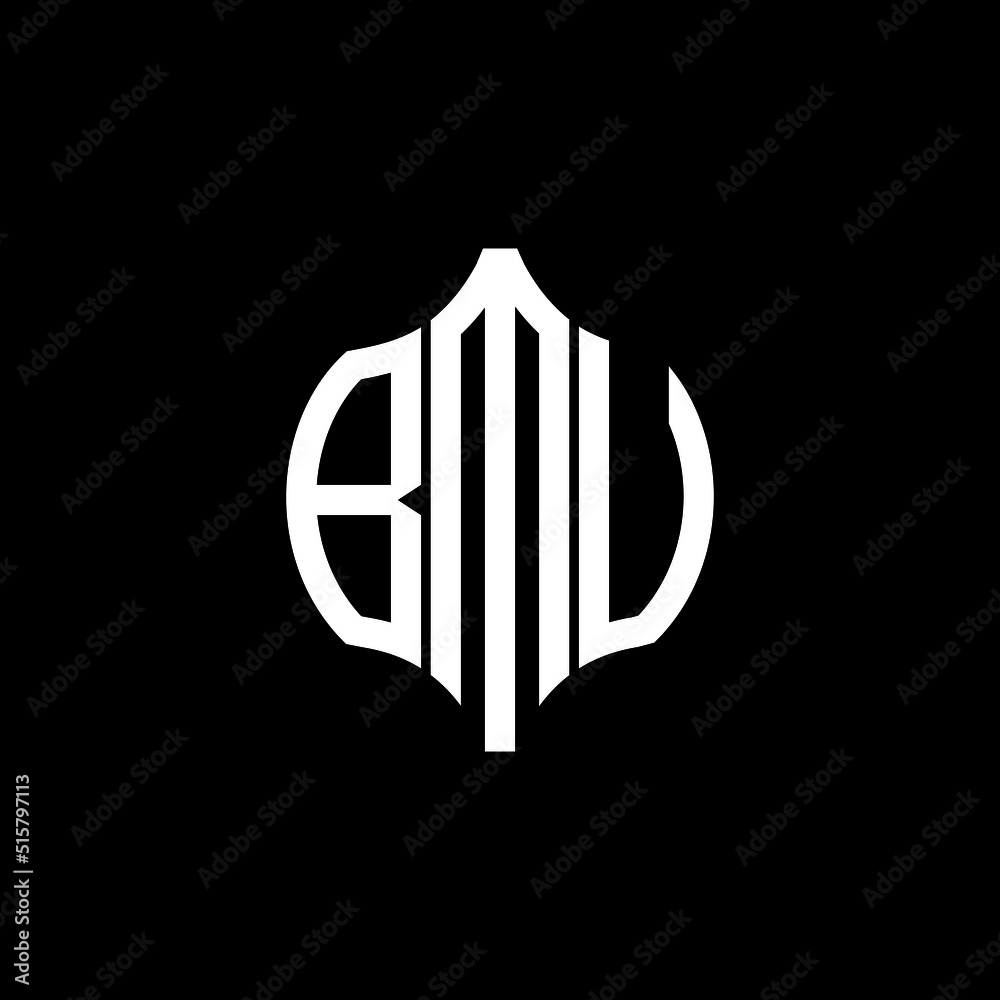 BMV letter logo. BMV best black background vector image. BMV Monogram ...