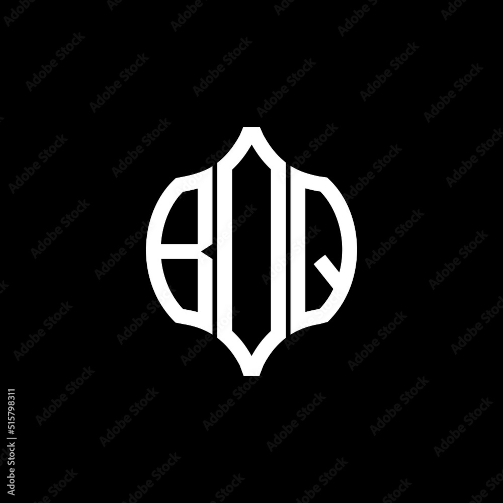 BOQ letter logo. BOQ best black background vector image. BOQ Monogram ...