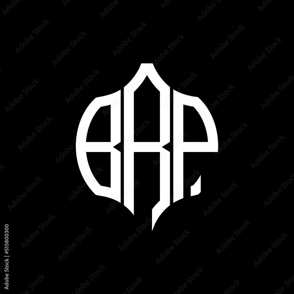 BRP letter logo. BRP best black ground vector image. BRP Monogram logo ...