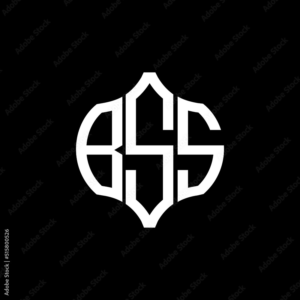 BSS letter logo. BSS best black ground vector image. BSS Monogram logo ...