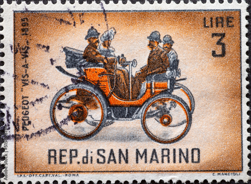 SAN MARINO - CIRCA 1962: a postage stamp from SAN MARINO , showing a ...