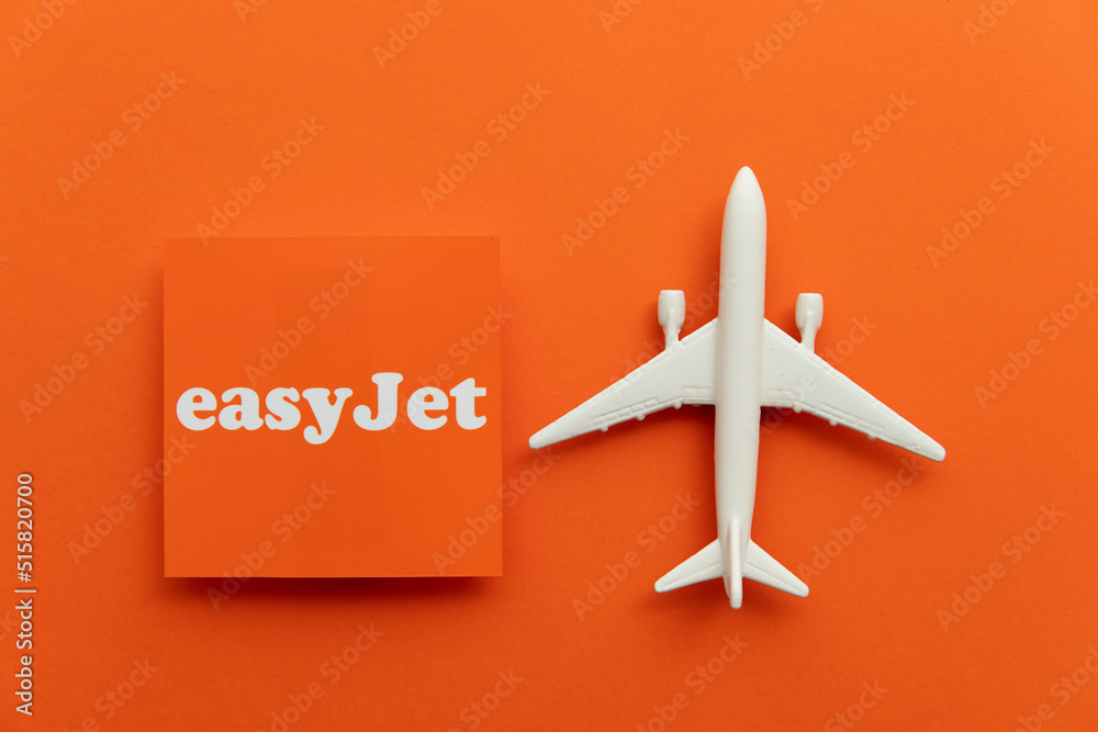 LONDON, UK - July 2022: Easy Jet airline company logo. Easy Jet are a ...