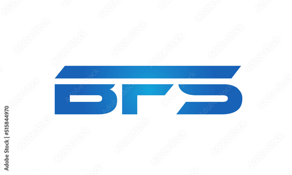 Vetor de Connected BFS Letters logo Design Linked Chain logo Concept do ...