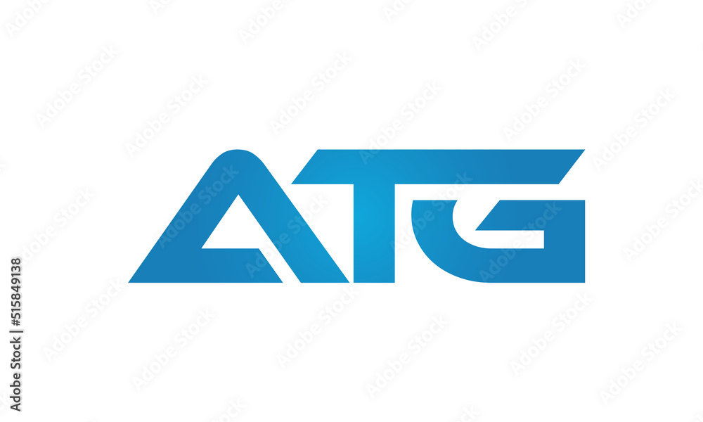 Vetor de Connected ATG Letters logo Design Linked Chain logo Concept do ...