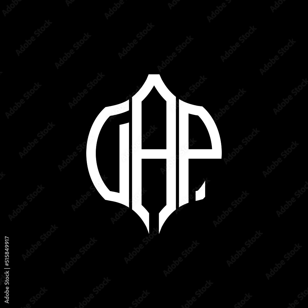 DAP letter logo. DAP best black background vector image. DAP Monogram ...