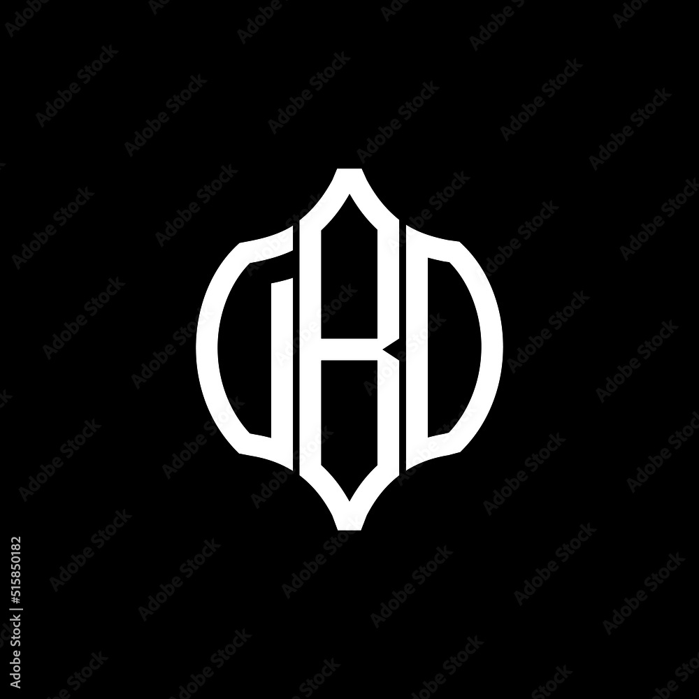 DBO letter logo. DBO best black background vector image. DBO Monogram ...