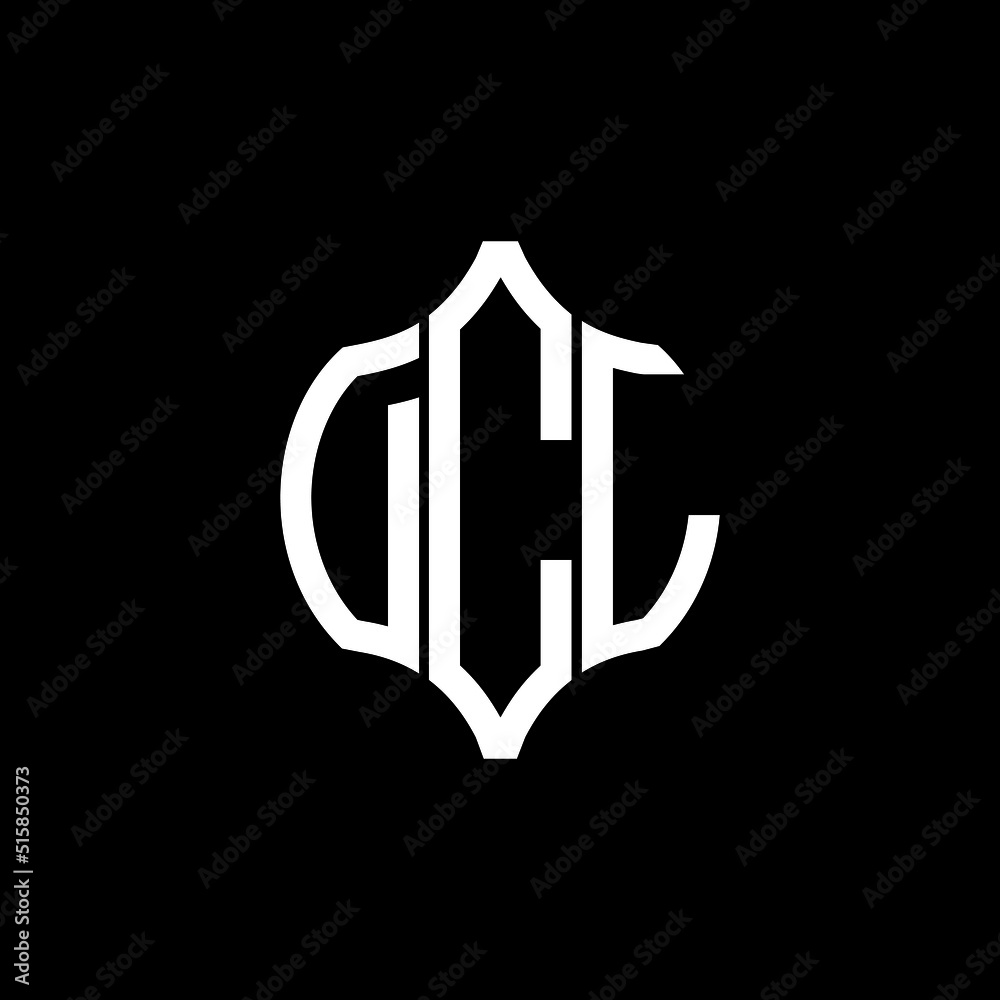 DCL letter logo. DCL best black background vector image. DCL Monogram ...