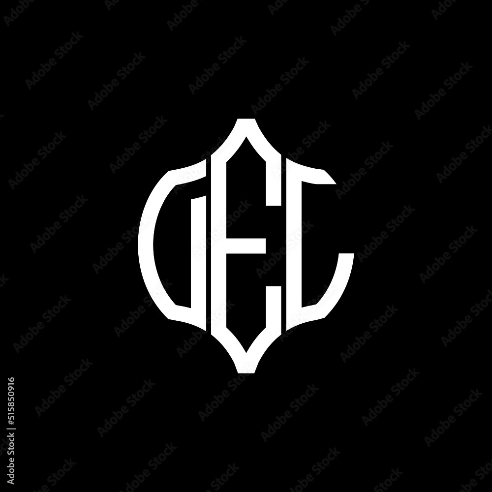 DEL letter logo. DEL best black background vector image. DEL Monogram ...