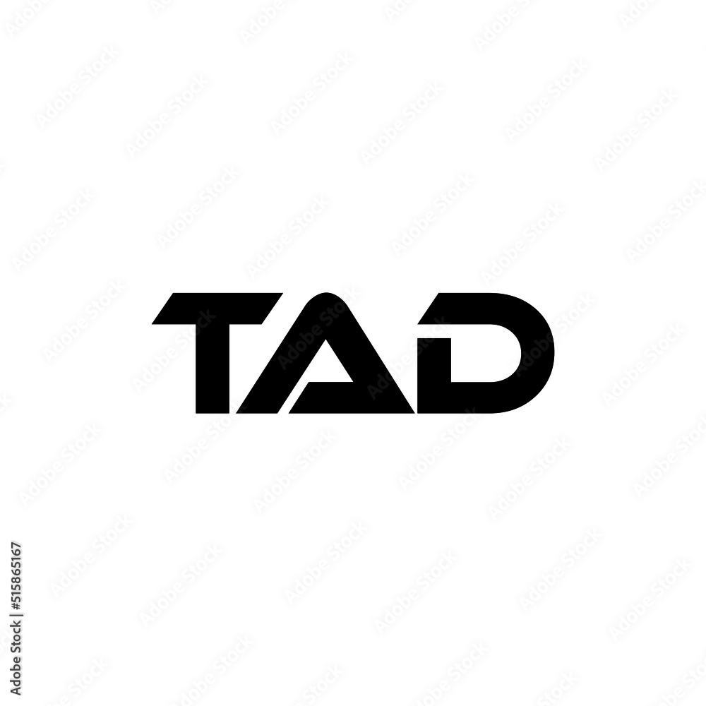 TAD letter logo design with white background in illustrator, vector ...