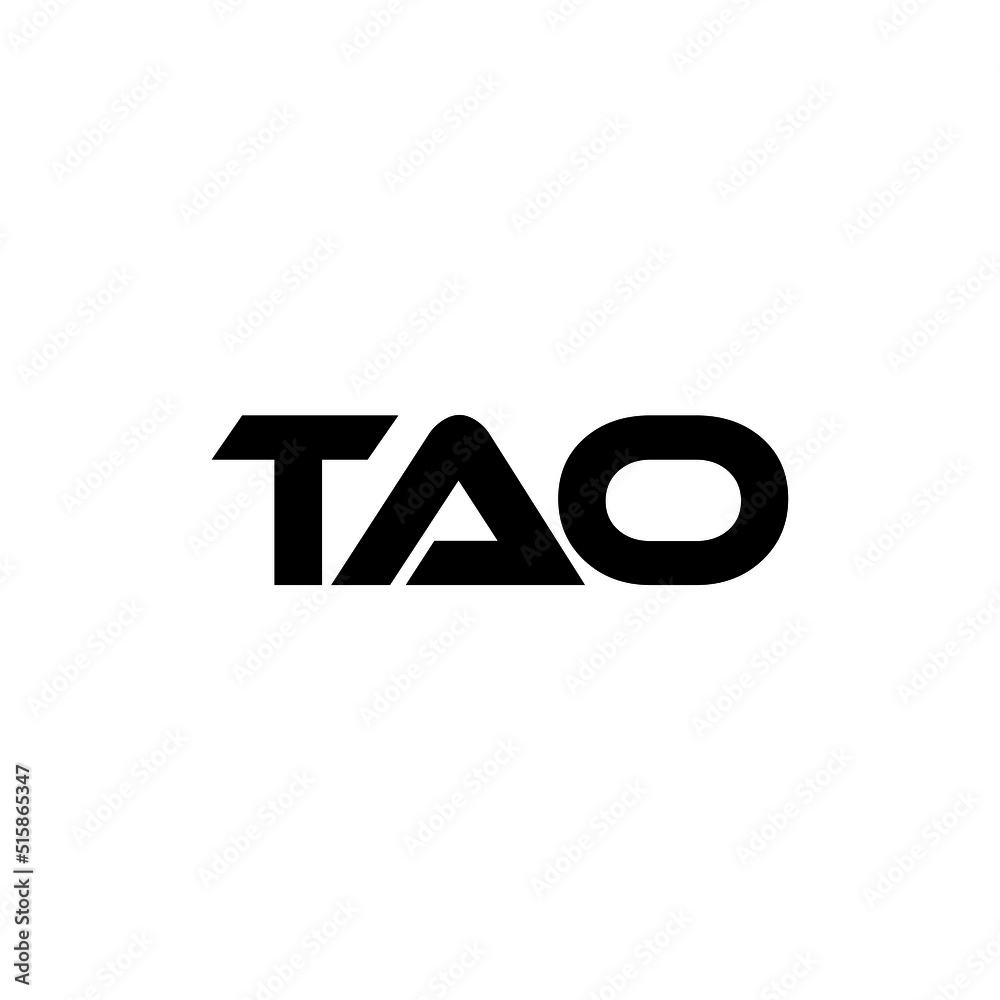 TAO letter logo design with white background in illustrator, vector ...