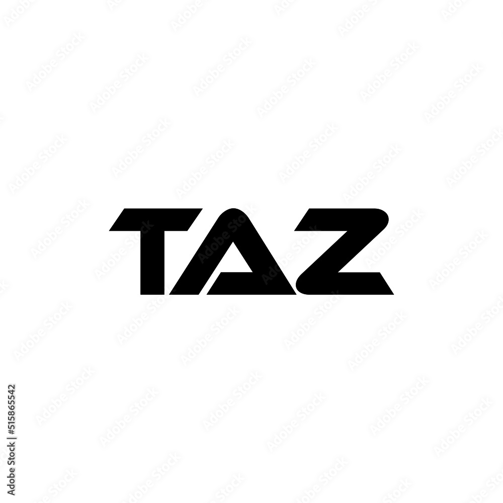 TAZ letter logo design with white background in illustrator, vector ...