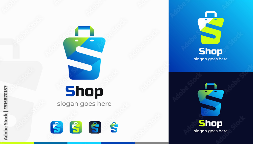 Letter S Logo - Shopping Logo Design - Shopping Bag Vector Logo ...