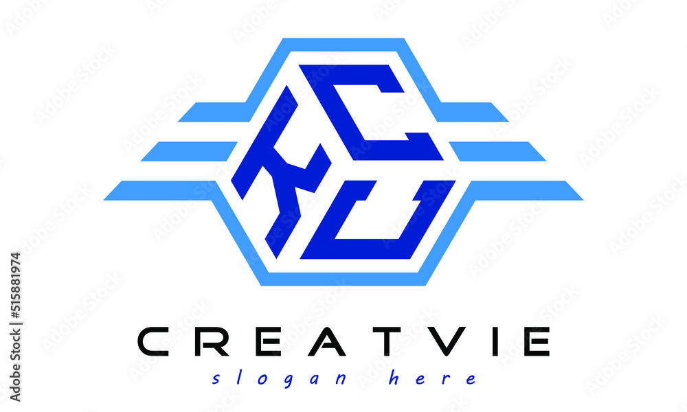 KCC three letter geometrical wings logo design vector template ...