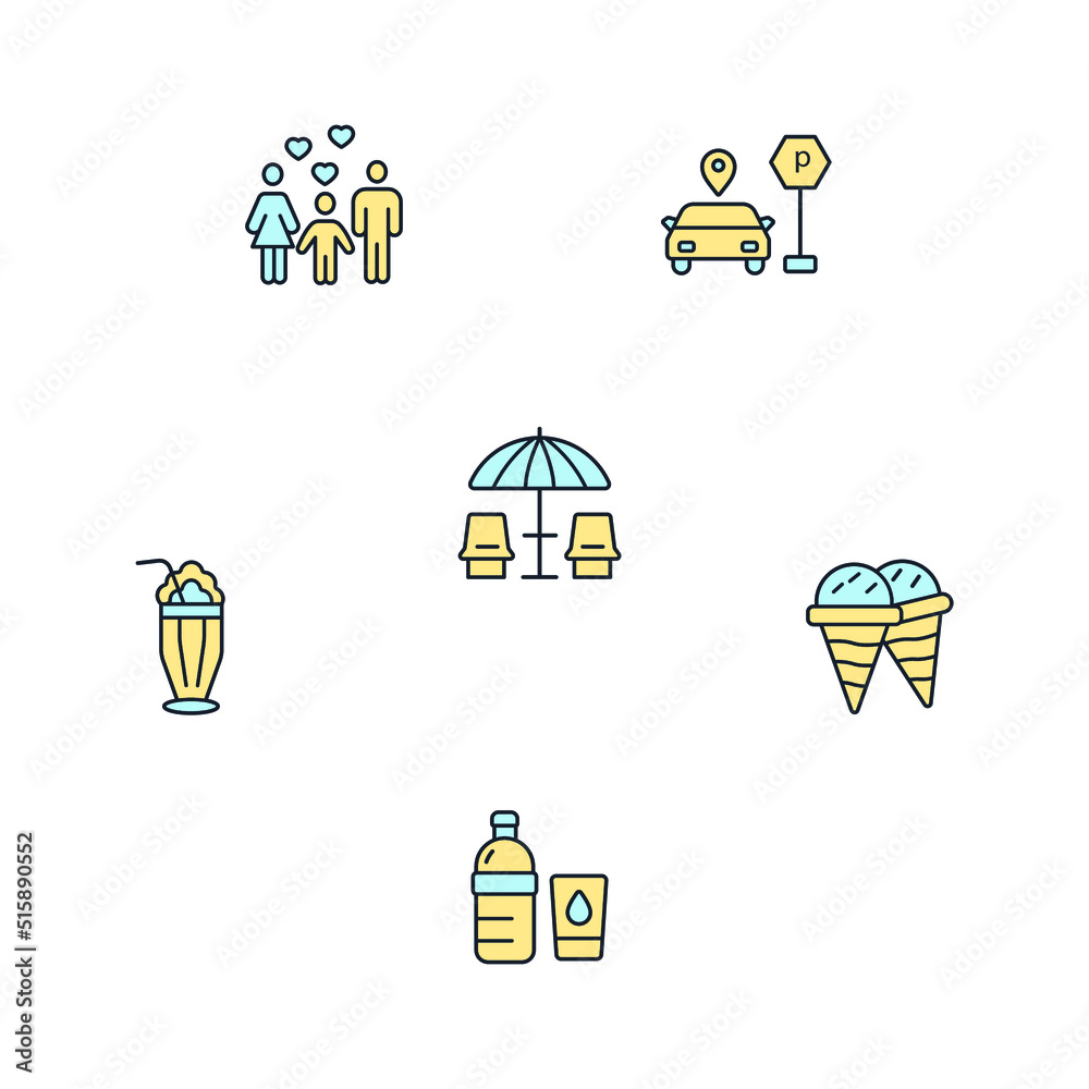 Entertainment icons set . Entertainment pack symbol vector elements for ...