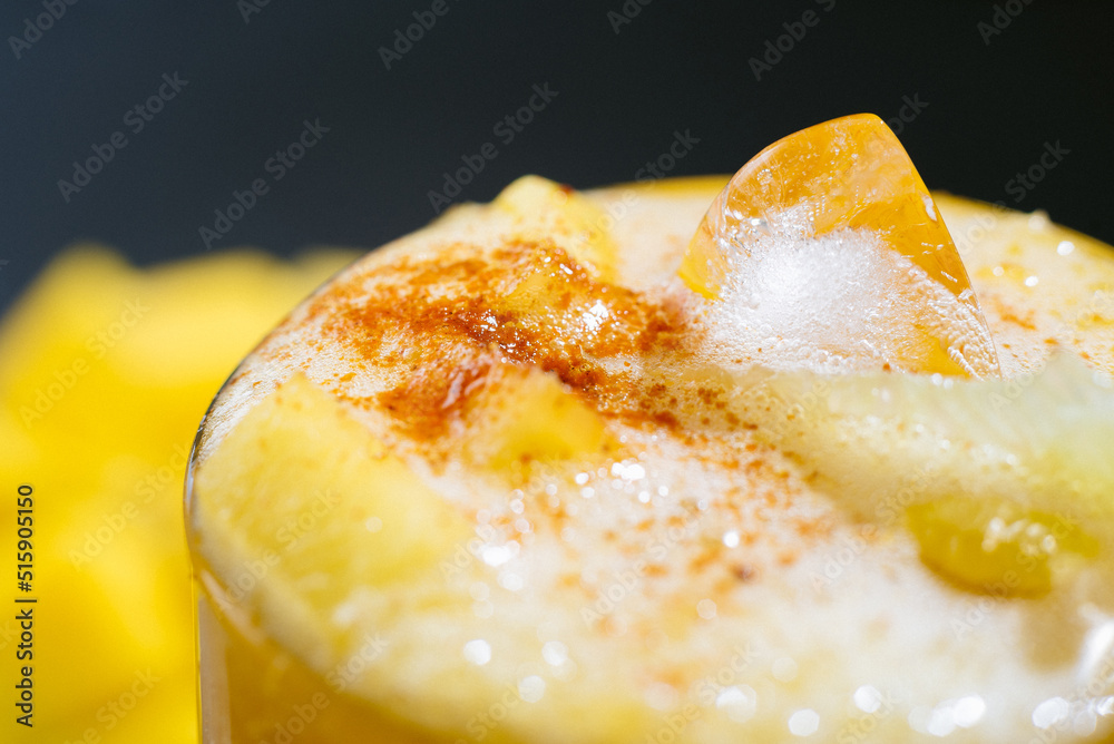 Mangonada mexican mango smoothie with chamoy sauce and chili lime ...