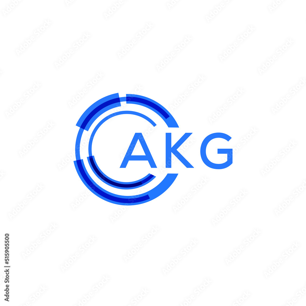 AKG letter technology logo design.AKG creative initials monogram vector ...