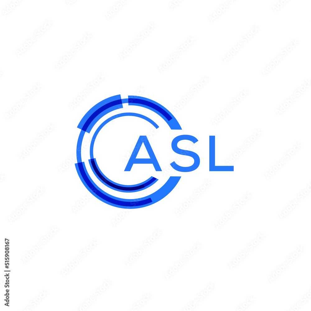 ASL letter initial creative logo design template vector illustration ...