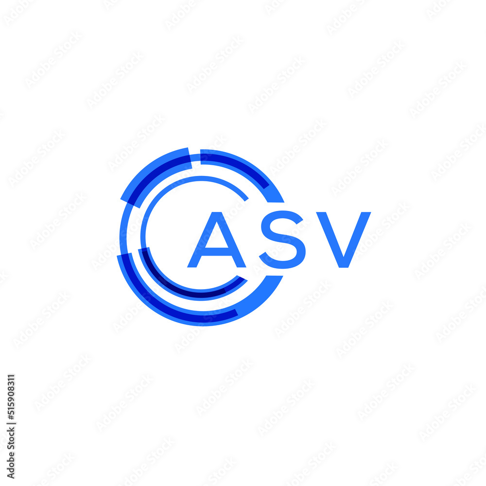 ASV letter initial creative logo design template vector illustration ...