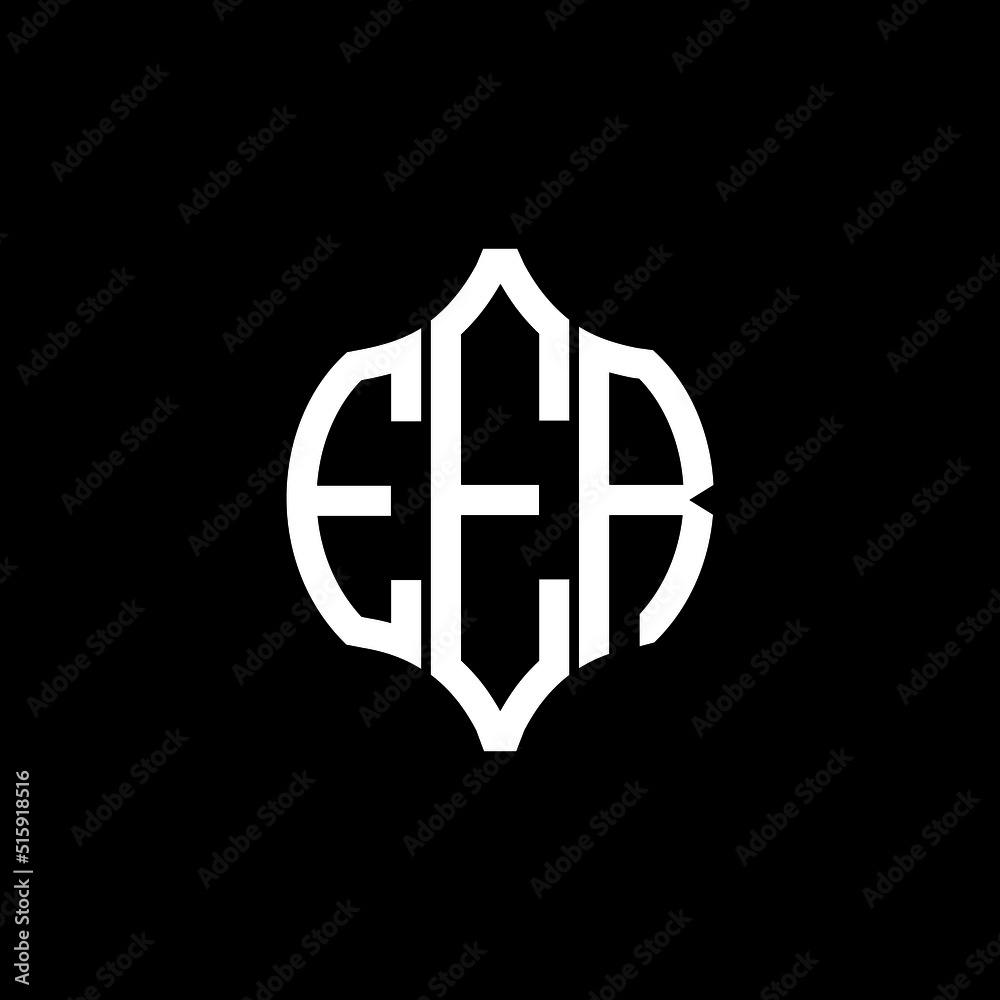 EER letter logo. EER best black background vector image. EER Monogram ...