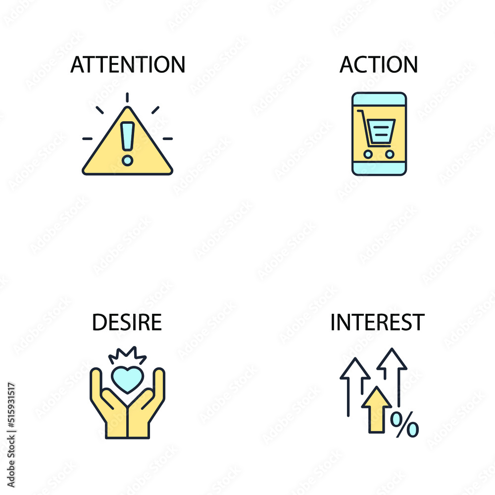 aida acronym of attention interest desire action business word with ... aida acronym of attention interest desire action business word with ...