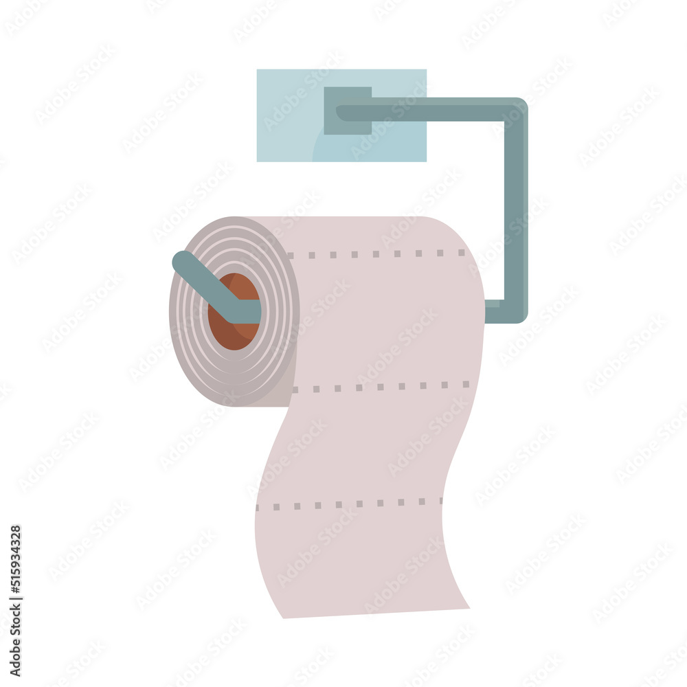 Toilet paper for bathroom vector illustration isolated white. Clean ...