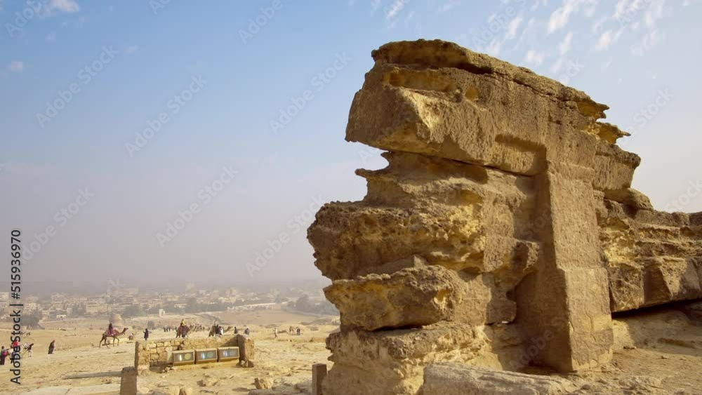 Great Pyramid of Cheops, three pyramids, Giza Plateau, ancient Egypt ...