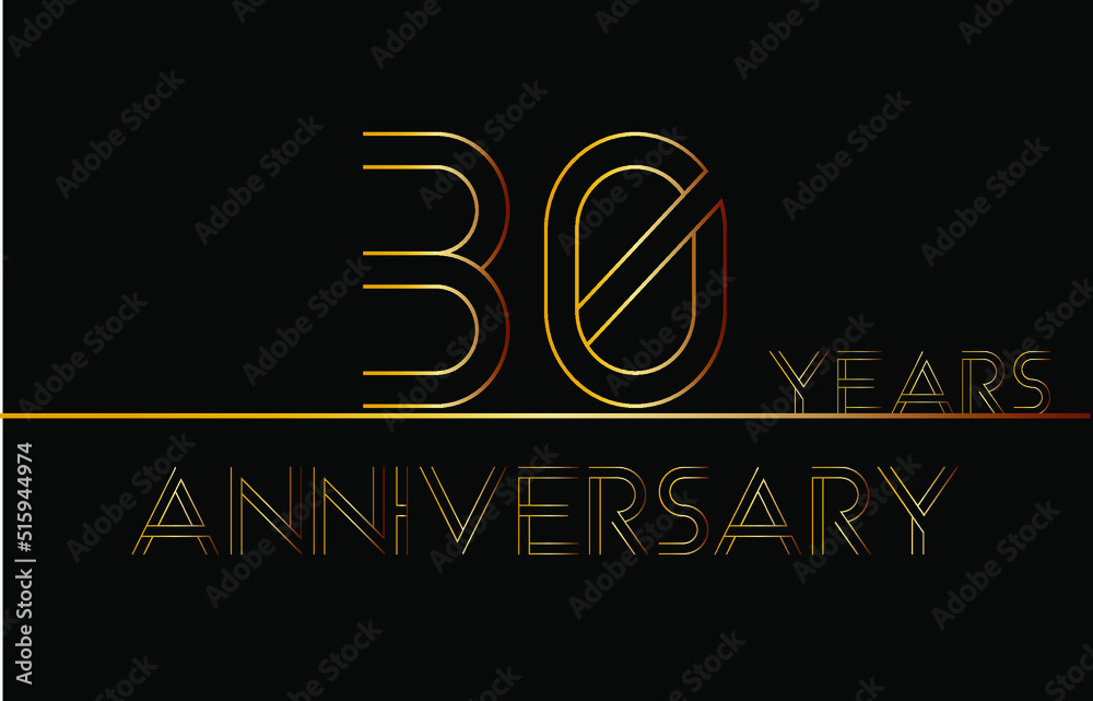 30 years anniversary. Banner to celebrate special date in the form of ...