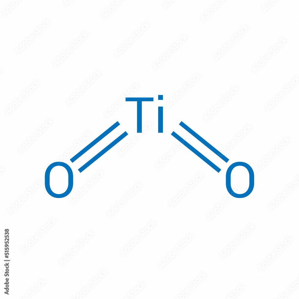Poster chemical structure of titanium dioxide (TiO2) – Wall Art | UkPosters
