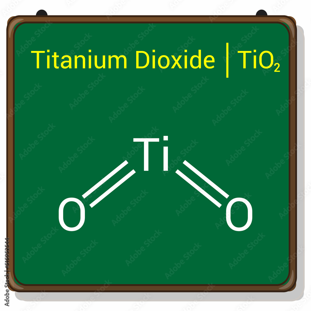 Poster chemical structure of titanium dioxide (TiO2) – Wall Art | UkPosters
