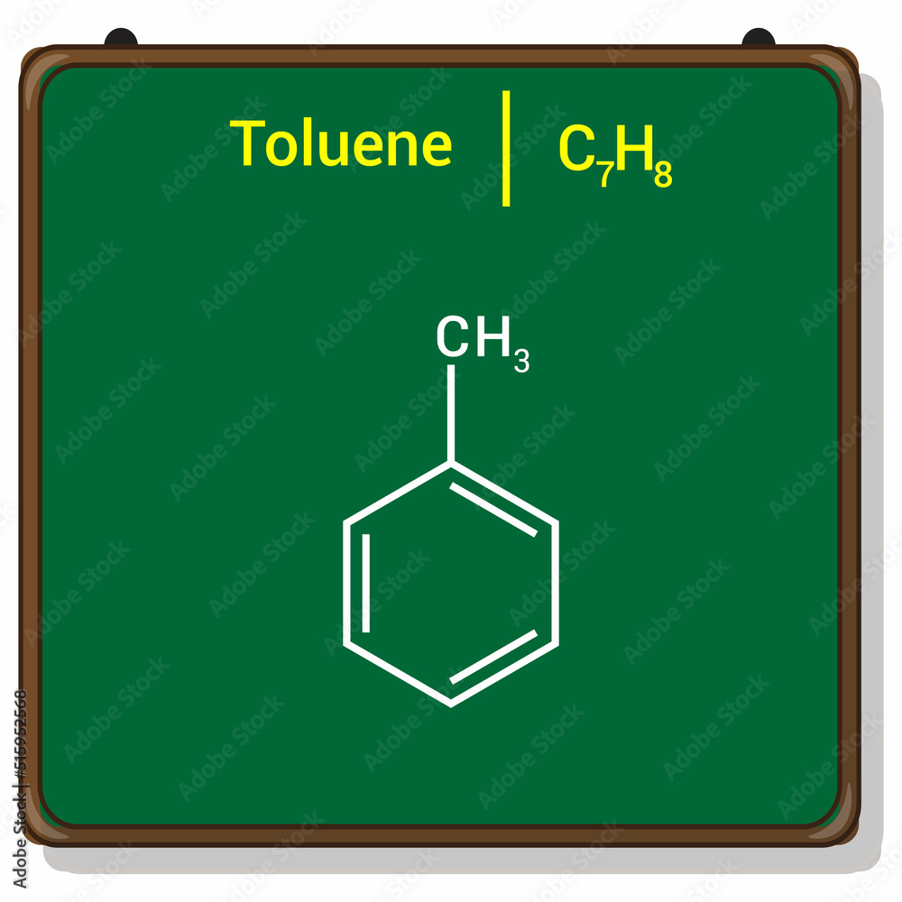 Chemical Structure Of Toluene C7h8 Stock Vector Adobe Stock